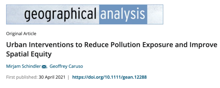 Urban Interventions to Reduce Pollution Exposure and Improve Spatial ...